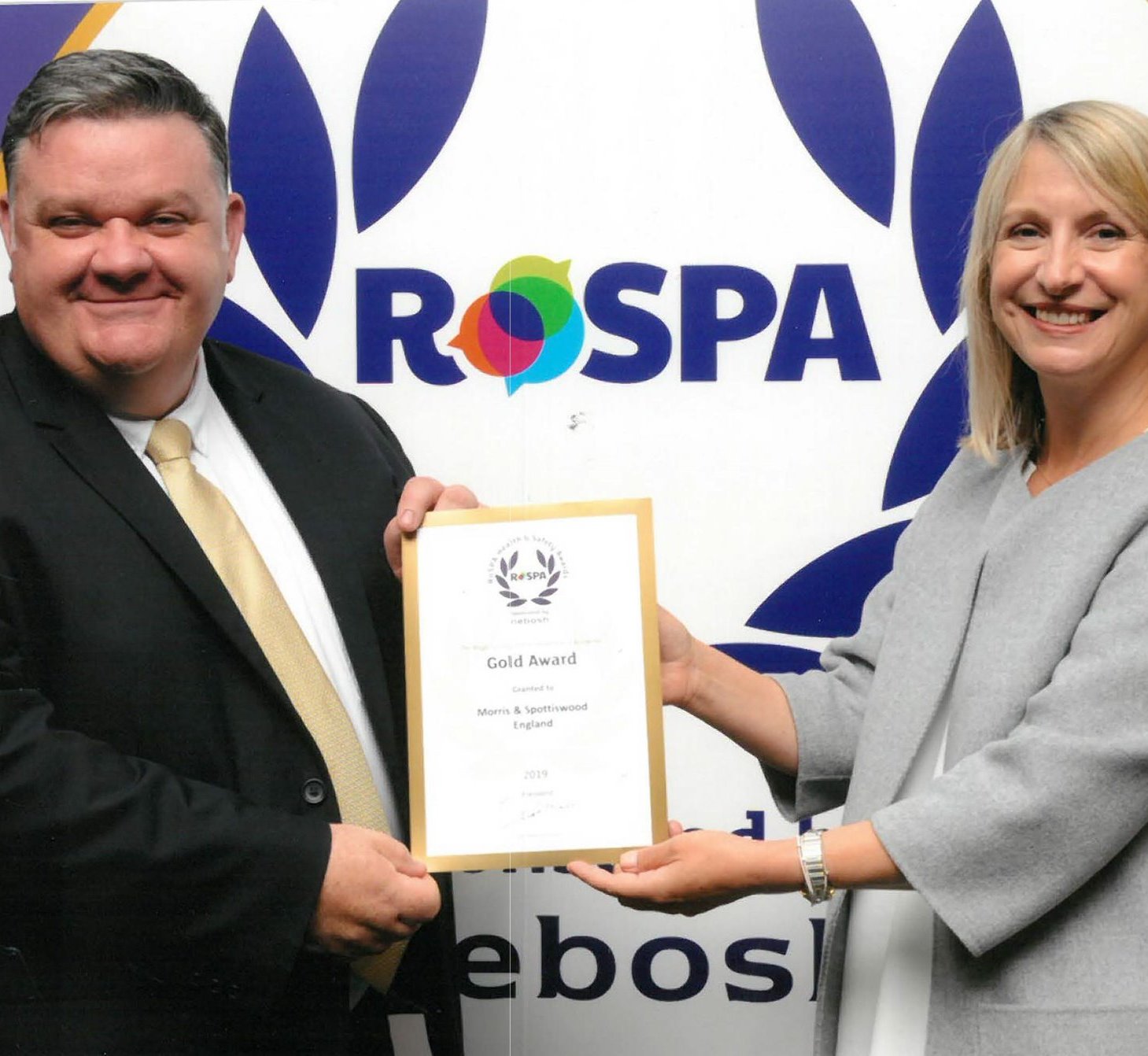 Double celebration after second RoSPA Gold Award | Morris & Spottiswood